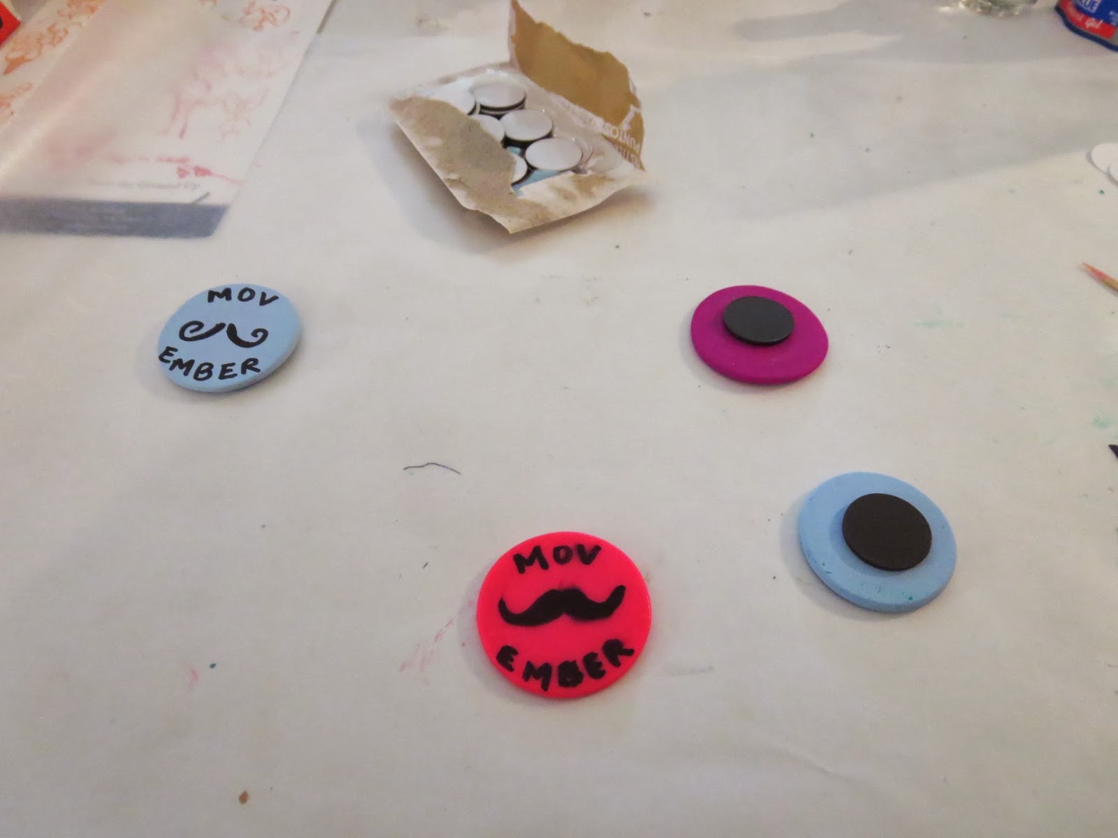 DIY Movember Magnets ~ SugarSkull Industries